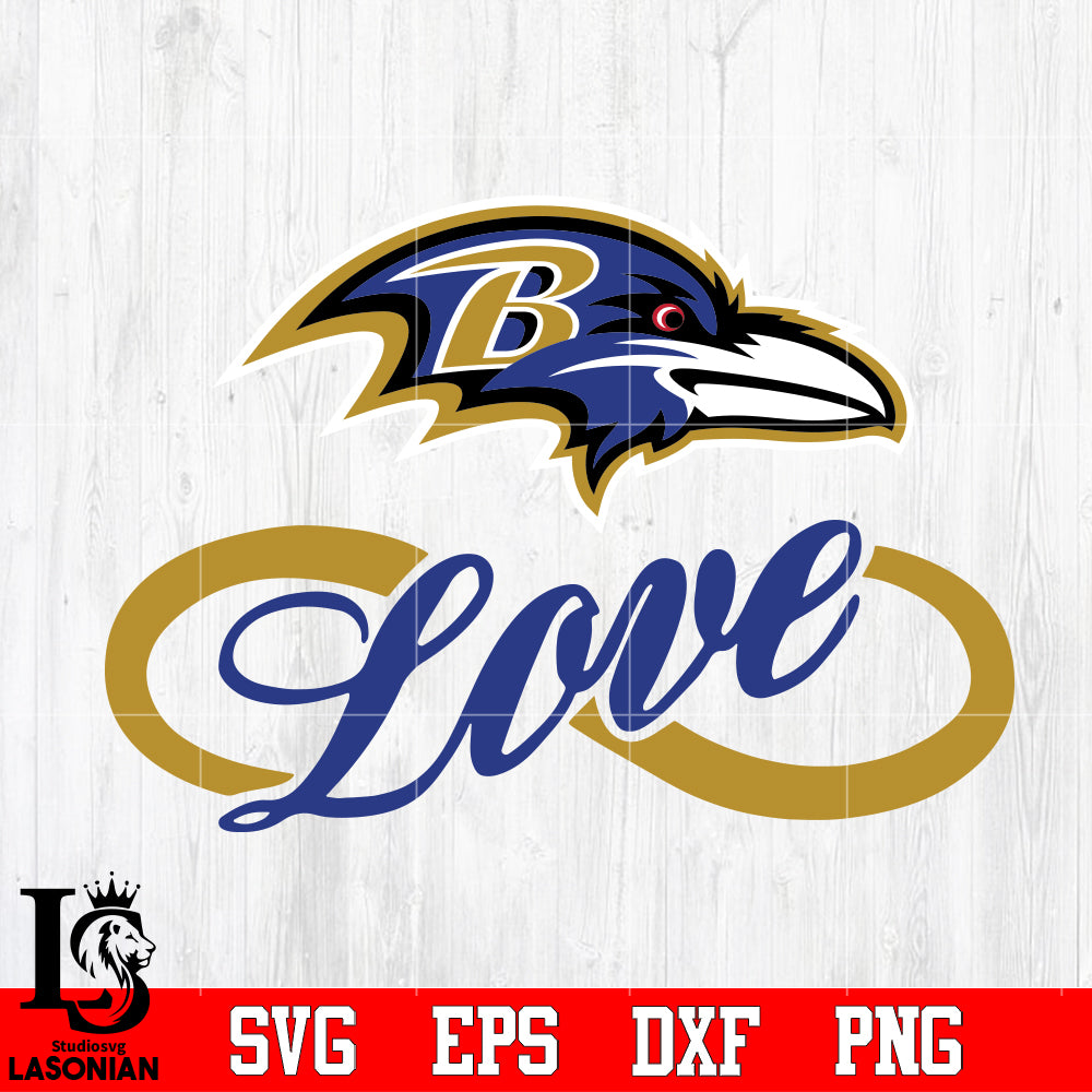 Baltimore Ravens Love Svg Dxf Eps Png file – lasoniansvg