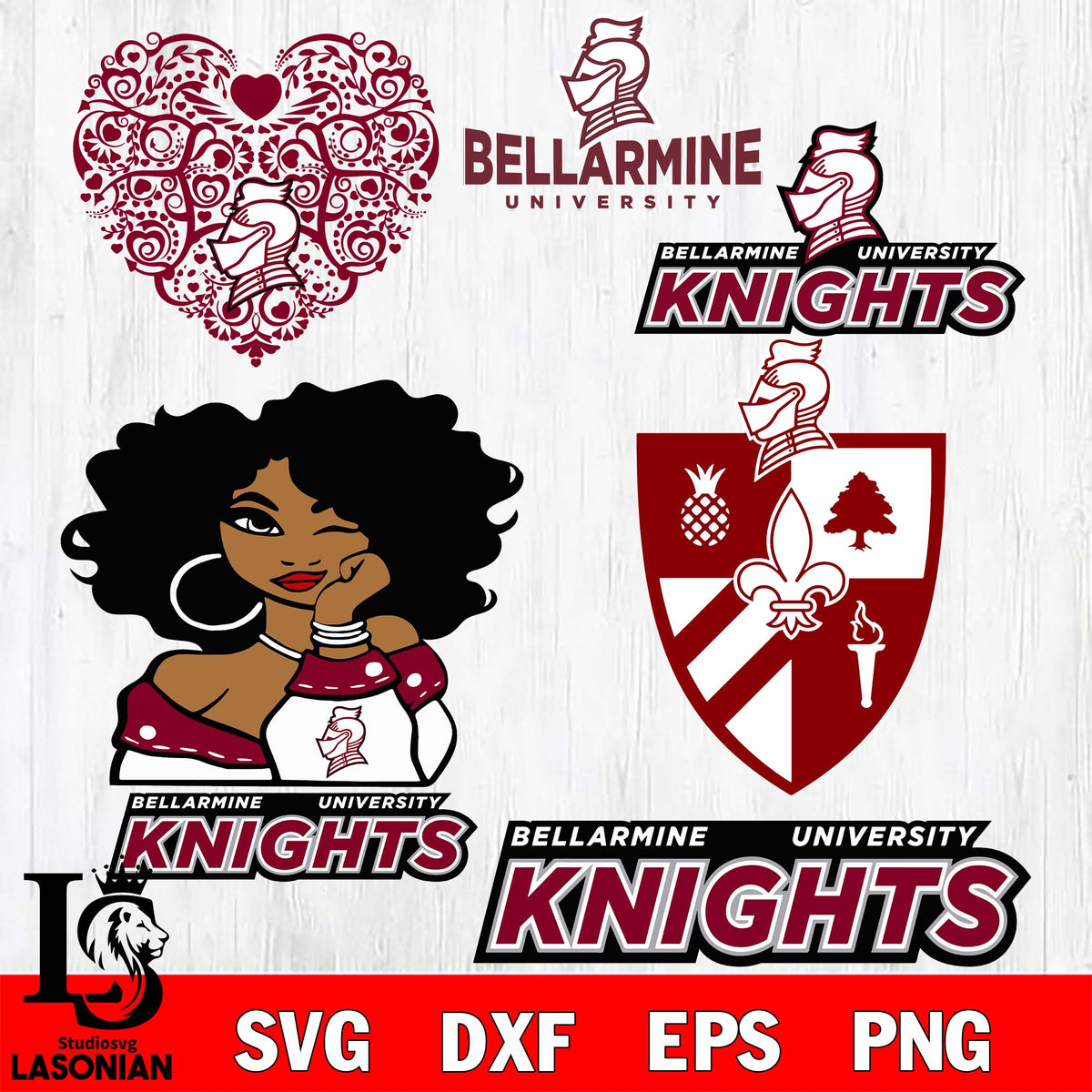 Bundle NCAA Bellarmine Knights eps dxf png file , NCAA – lasoniansvg