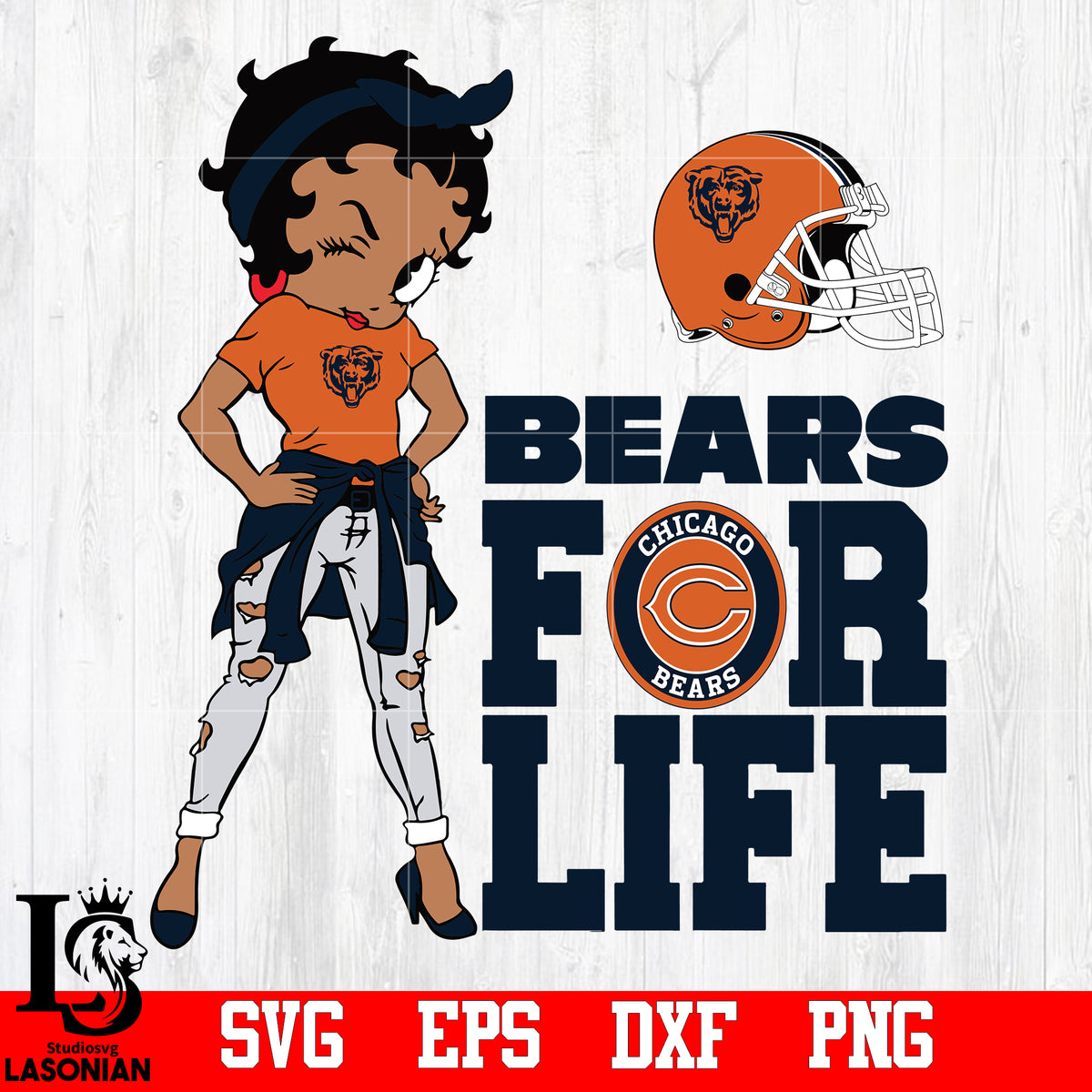 Bettty Boop Bears For Life svg,eps,dxf,png file – lasoniansvg