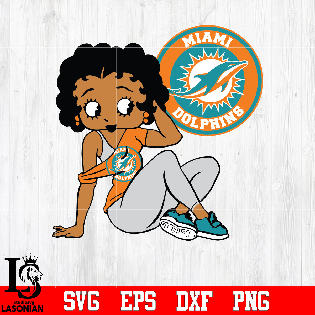Betty Boop Miami Dolphins svg eps dxf png file – lasoniansvg