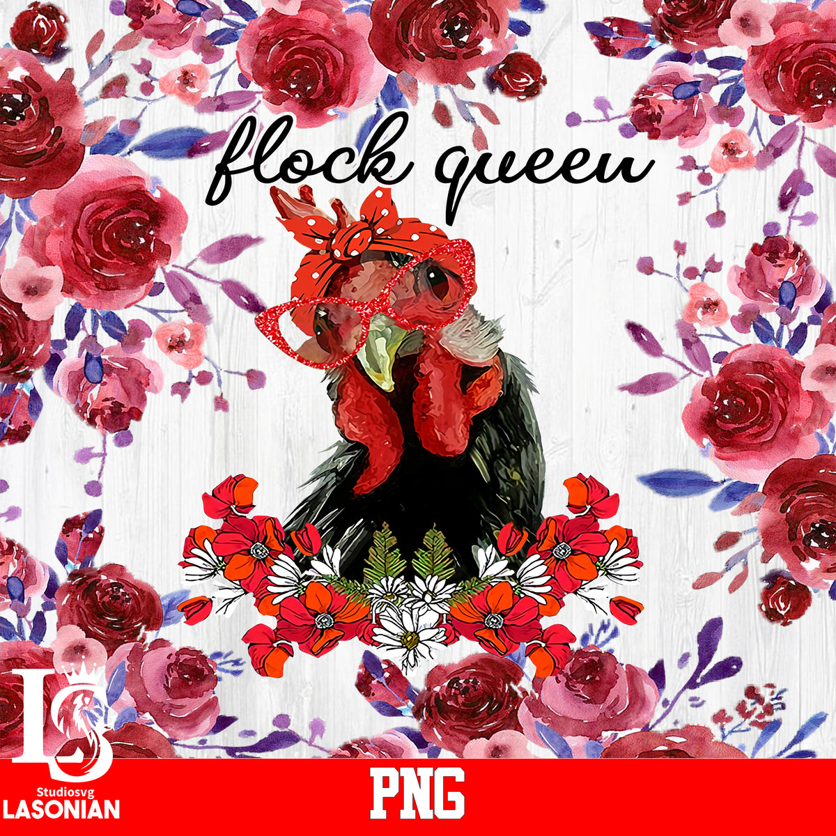 Block Queen Chicken PNG file – lasoniansvg