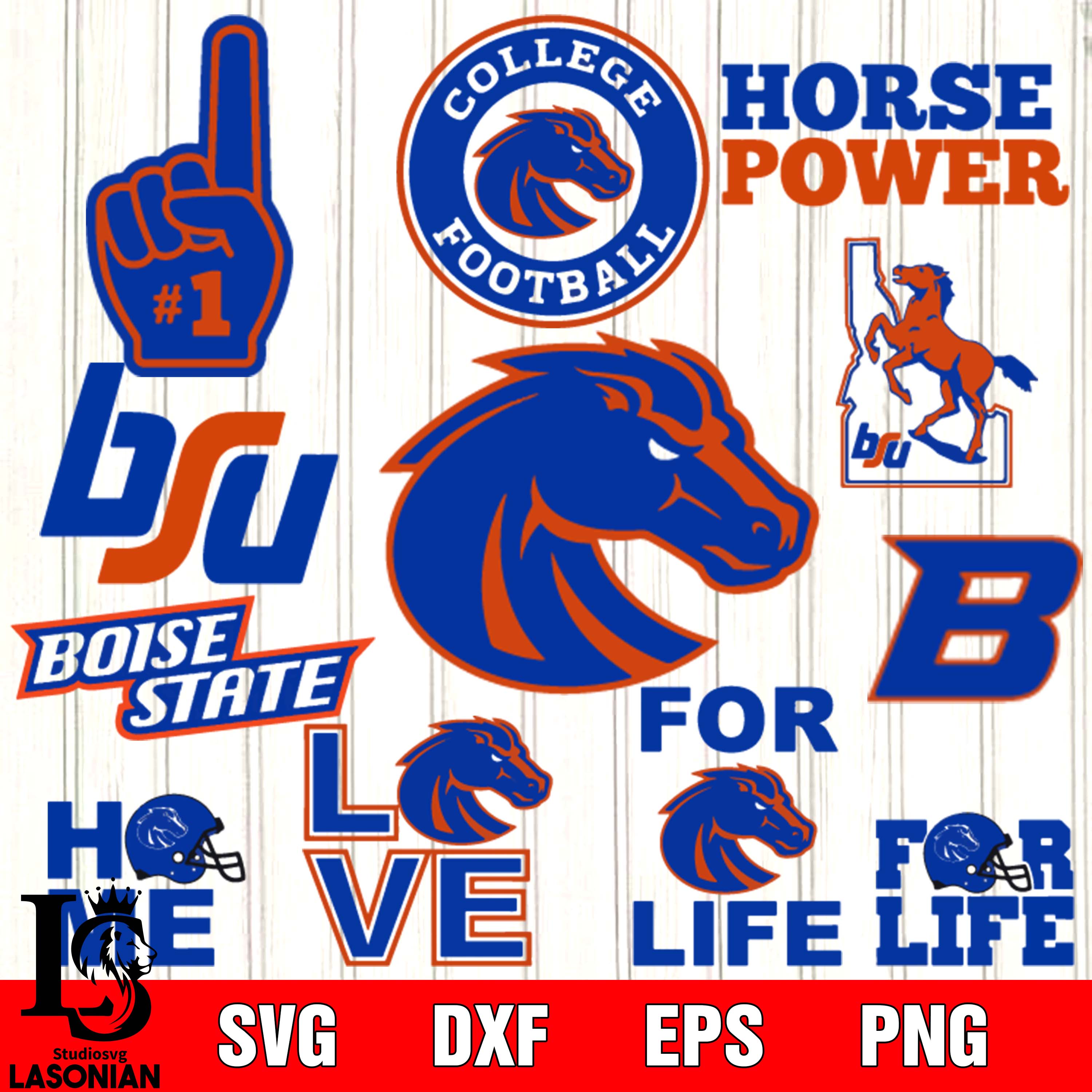Boise State Football Logo Boise State Broncos NCAA Embossed Helmet
