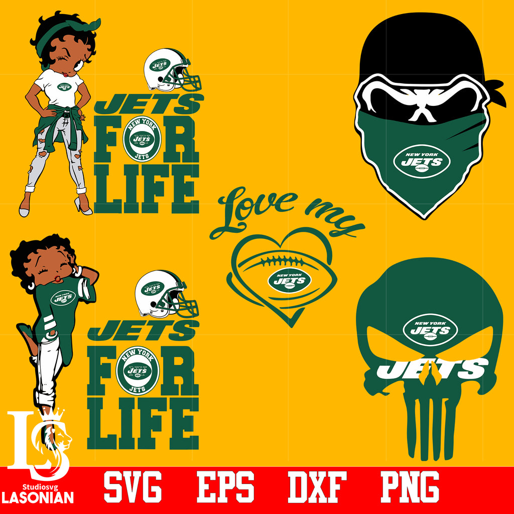Bundle New York Jets svg,eps,dxf,png file – lasoniansvg