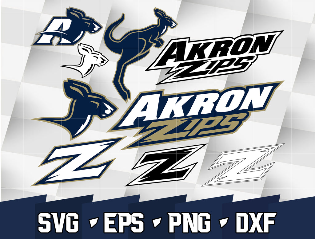 Bundle Logo Akron Zips svg eps dxf png file – lasoniansvg