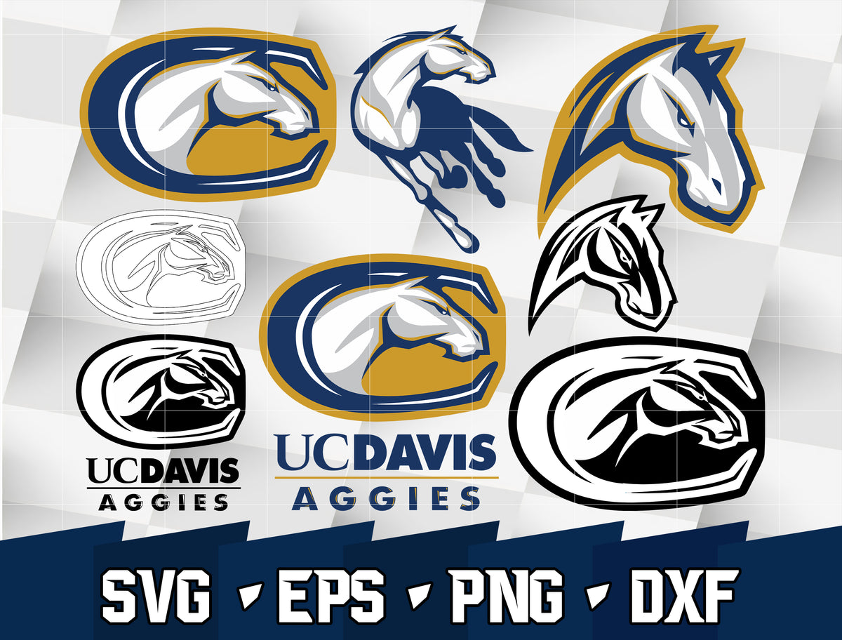 Bundle Logo California Davis Aggies svg eps dxf png file – lasoniansvg