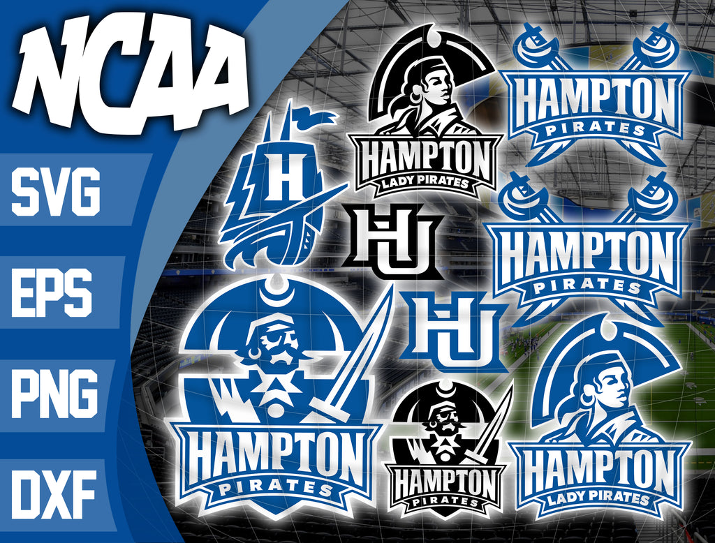 Hampton Pirate Logo Hampton University Arched Logo T Shirt HU Pirates