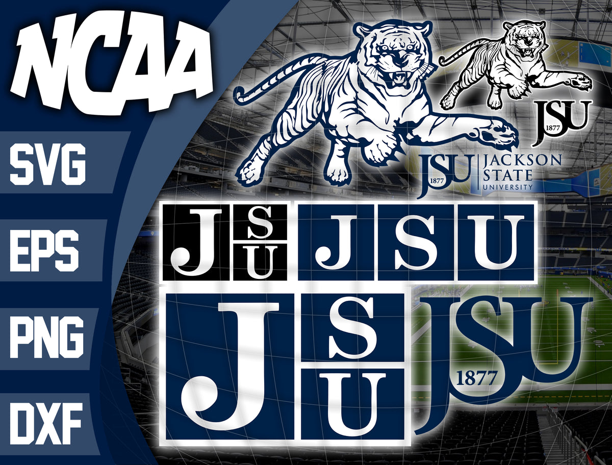 Bundle Logo Jackson State Tigers svg eps dxf png file , Bundle NCAA ...