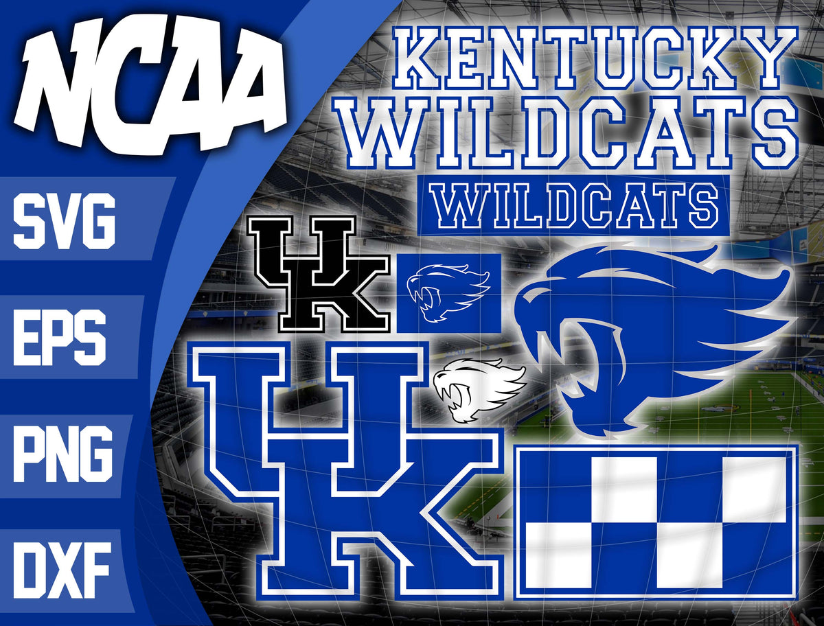 Bundle Logo Kentucky Wildcats svg eps dxf png file , Bundle NCAA ...