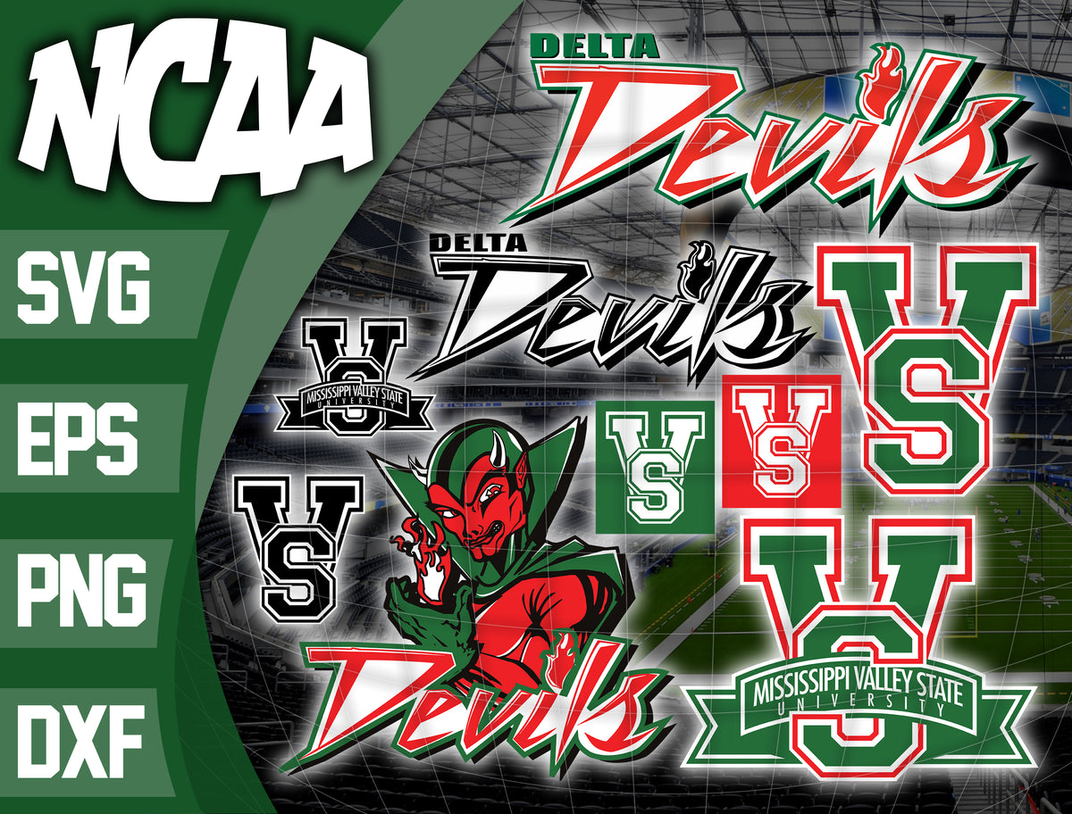 Bundle Logo MVSU Delta Devils svg eps dxf png file , Bundle NCAA ...