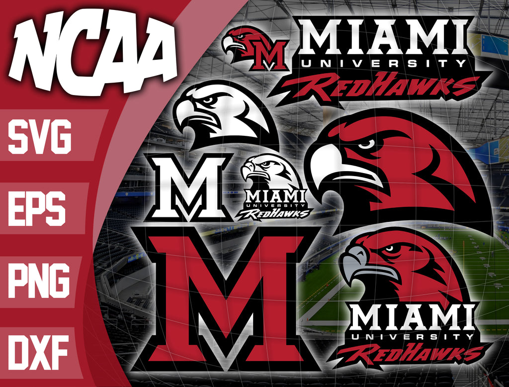 Bundle Logo Miami (Ohio) Redhawks svg eps dxf png file , Bundle NCAA ...