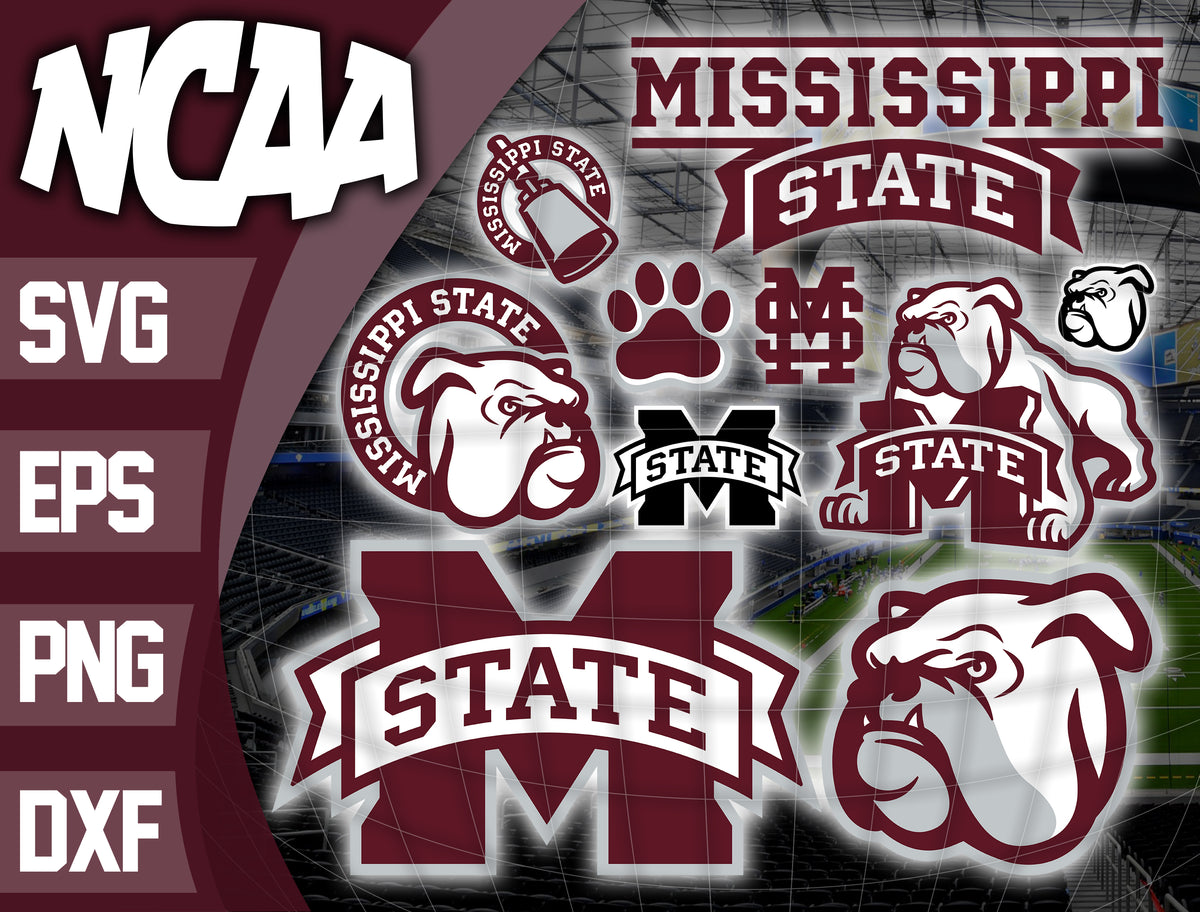 Bundle Logo Mississippi State Bulldogs svg eps dxf png file , Bundle ...