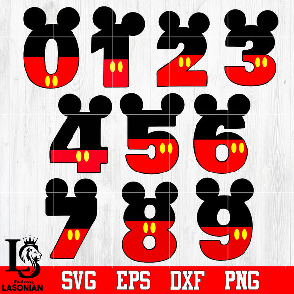Mickey Mouse Numbers Font