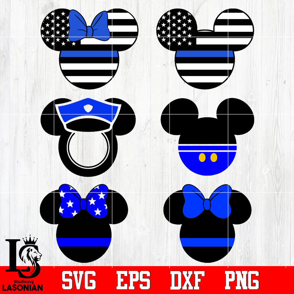 Bundle Mickey Mouse Police Svg Dxf Eps Png file – lasoniansvg