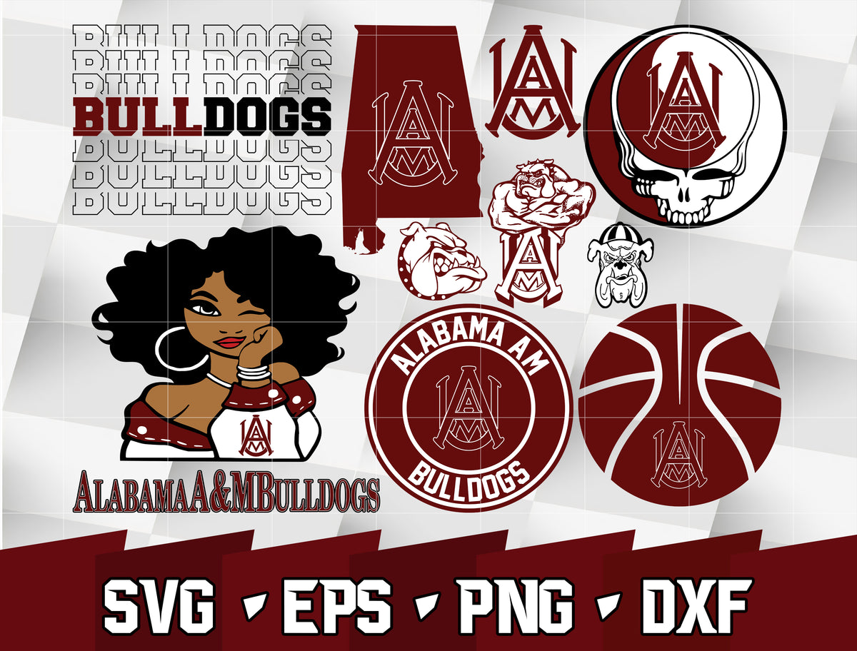Bundle NCAA Random Vector Alabama A&M Bulldogs svg eps dxf png file ...
