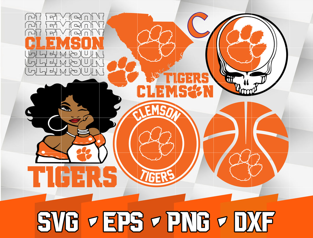 Bundle NCAA Random Vector Clemson Tigers svg eps dxf png file – lasoniansvg
