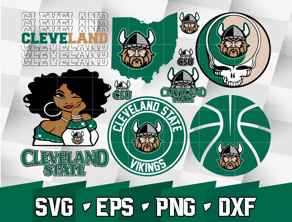 Bundle NCAA Random Vector Cleveland State Vikings svg eps dxf png file ...