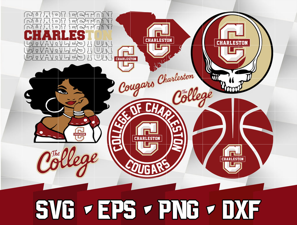 Bundle NCAA Random Vector College of Charleston Cougars svg eps dxf pn ...