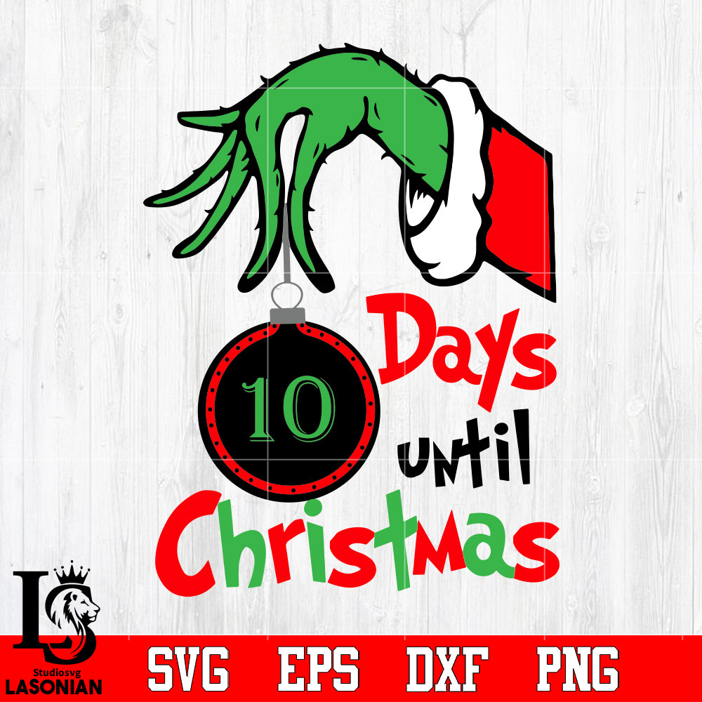 Grinch Christmas Countdown Svg Dxf Eps Png file – lasoniansvg