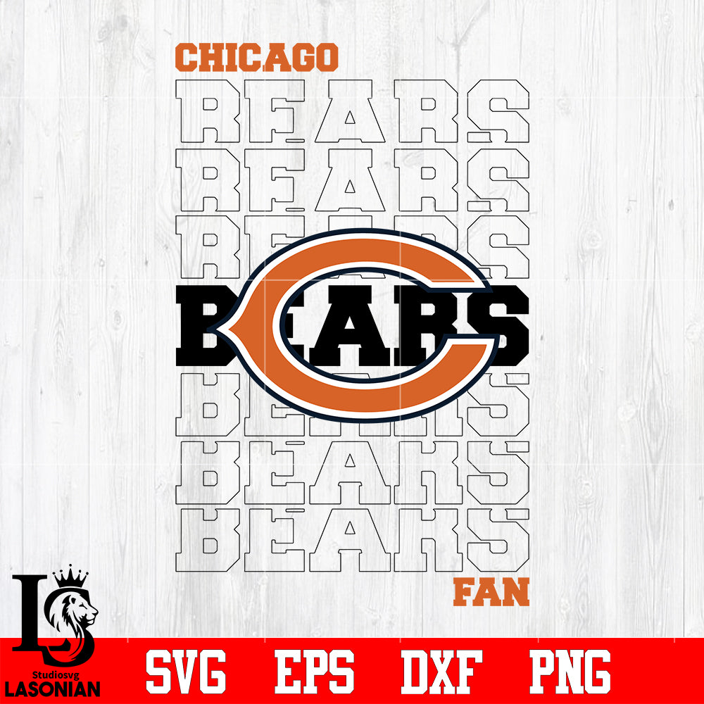 Chicago Bears Fan Svg Dxf Eps Png file – lasoniansvg