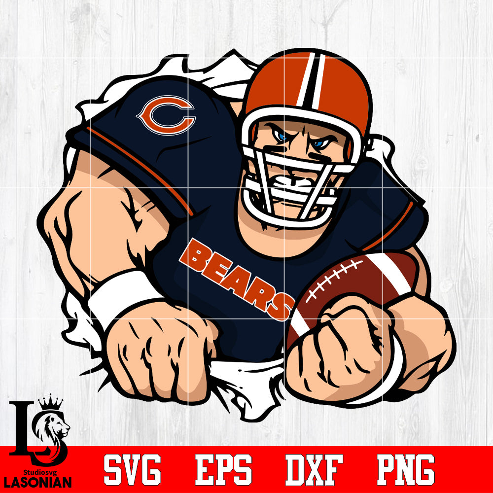Chicago Bears football player Svg Dxf Eps Png file – lasoniansvg