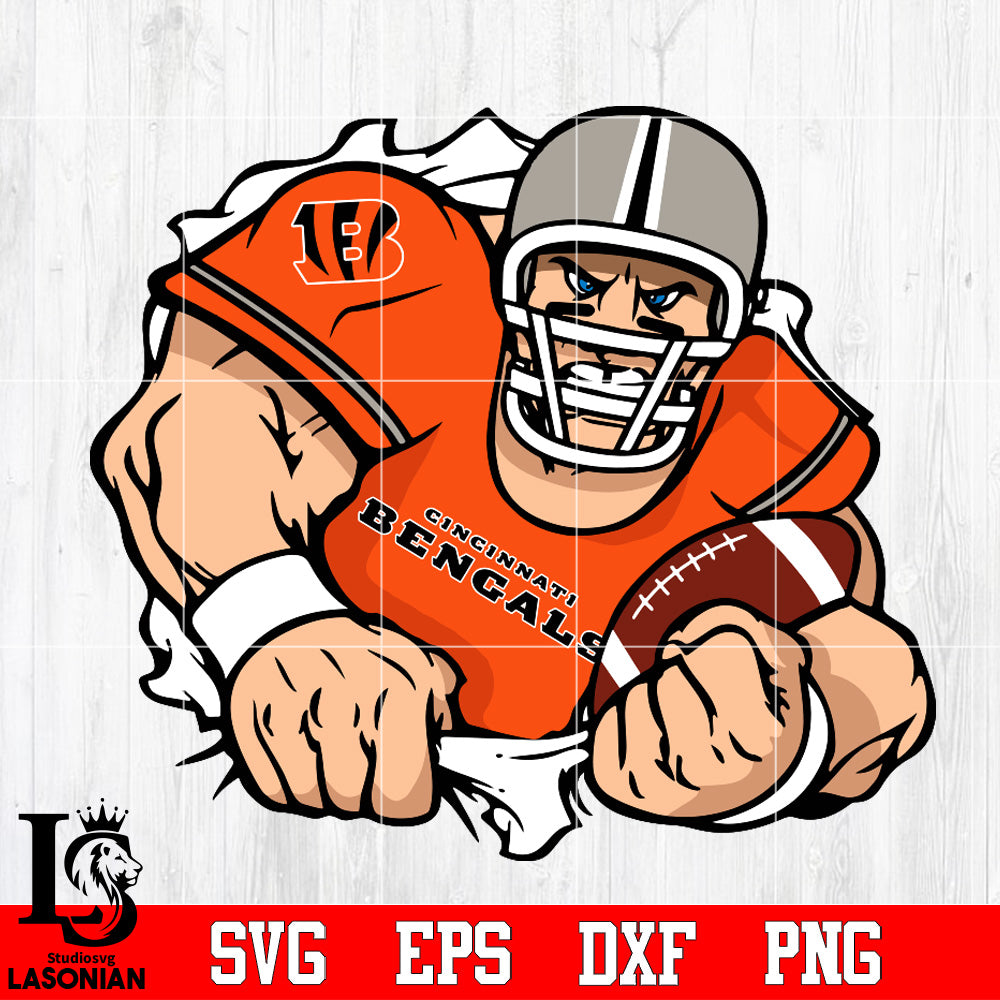 Cincinnati Bengals football player Svg Dxf Eps Png file – lasoniansvg