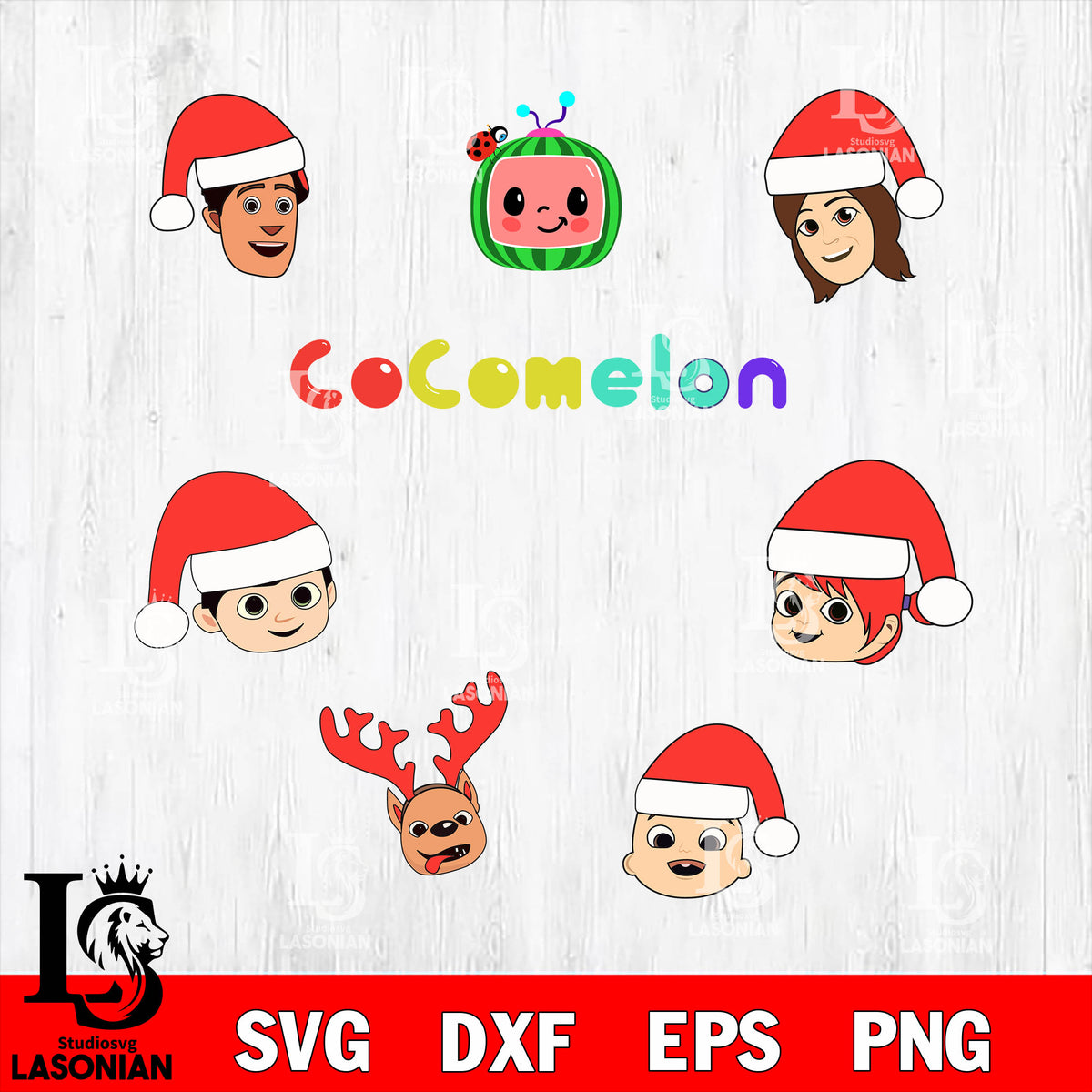 Cocomelon christmas 22 svg eps dxf png file – lasoniansvg