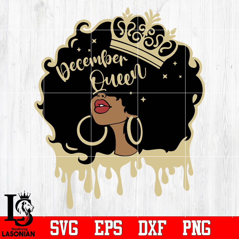 December queen Svg Dxf Eps Png file – lasoniansvg