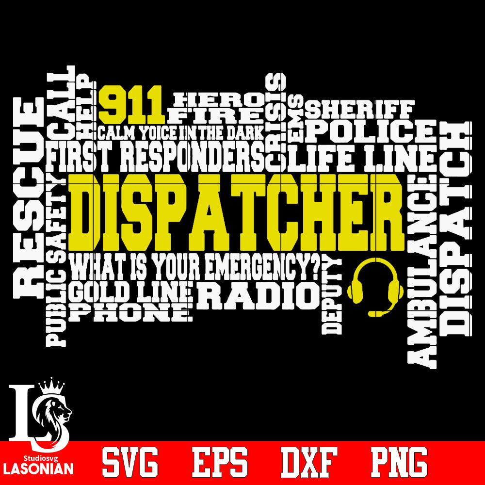 Dispatcher, 911,rescue, radio svg dxf eps png file – lasoniansvg