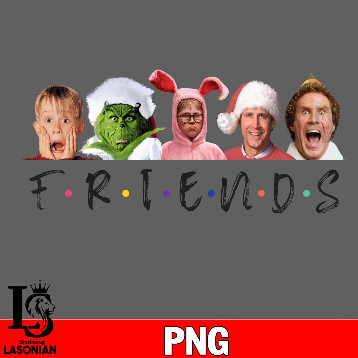 Friends christmas 10, grinch , alone home PNG file, digital download ...