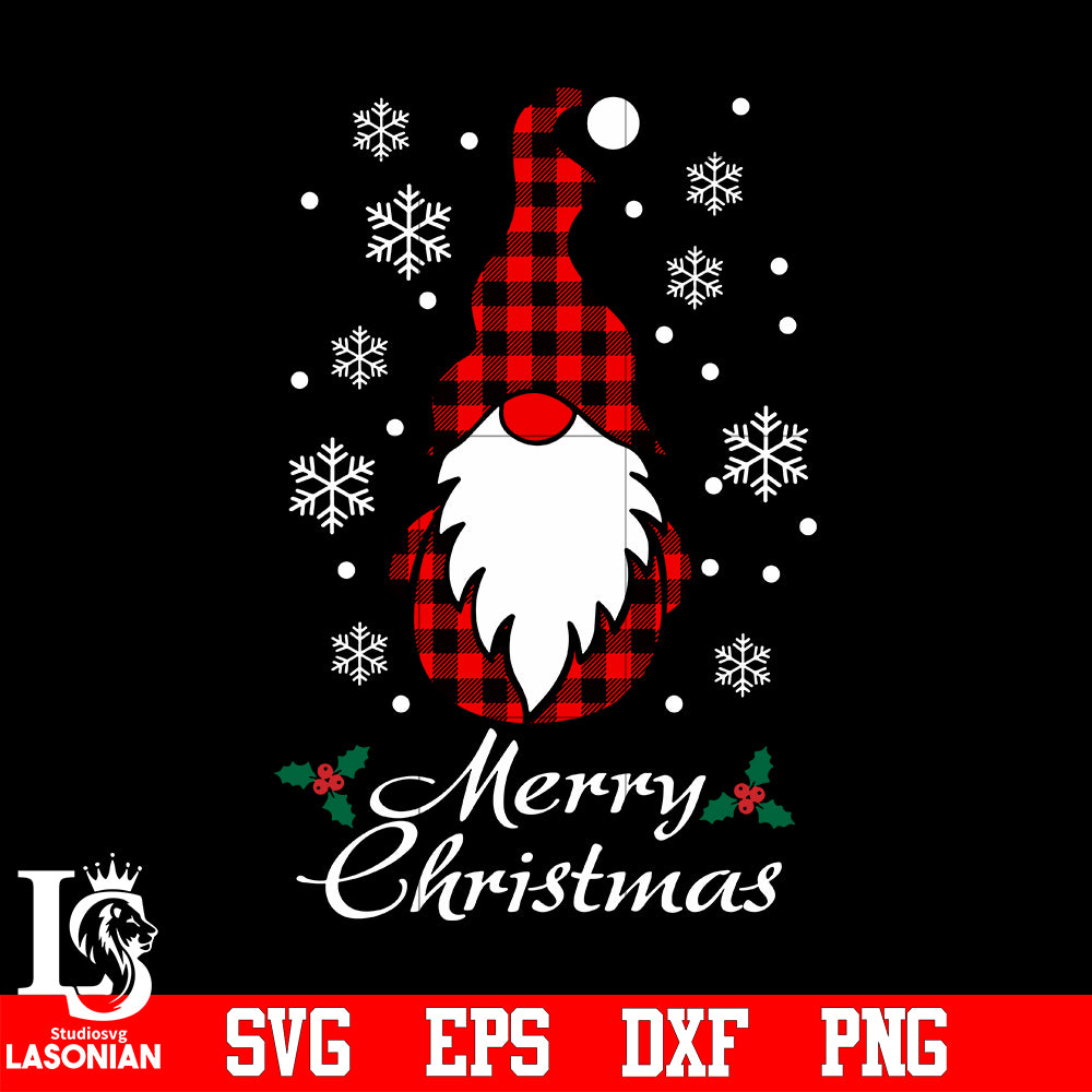 Gnome merry christmas christmas svg eps dxf png file – lasoniansvg