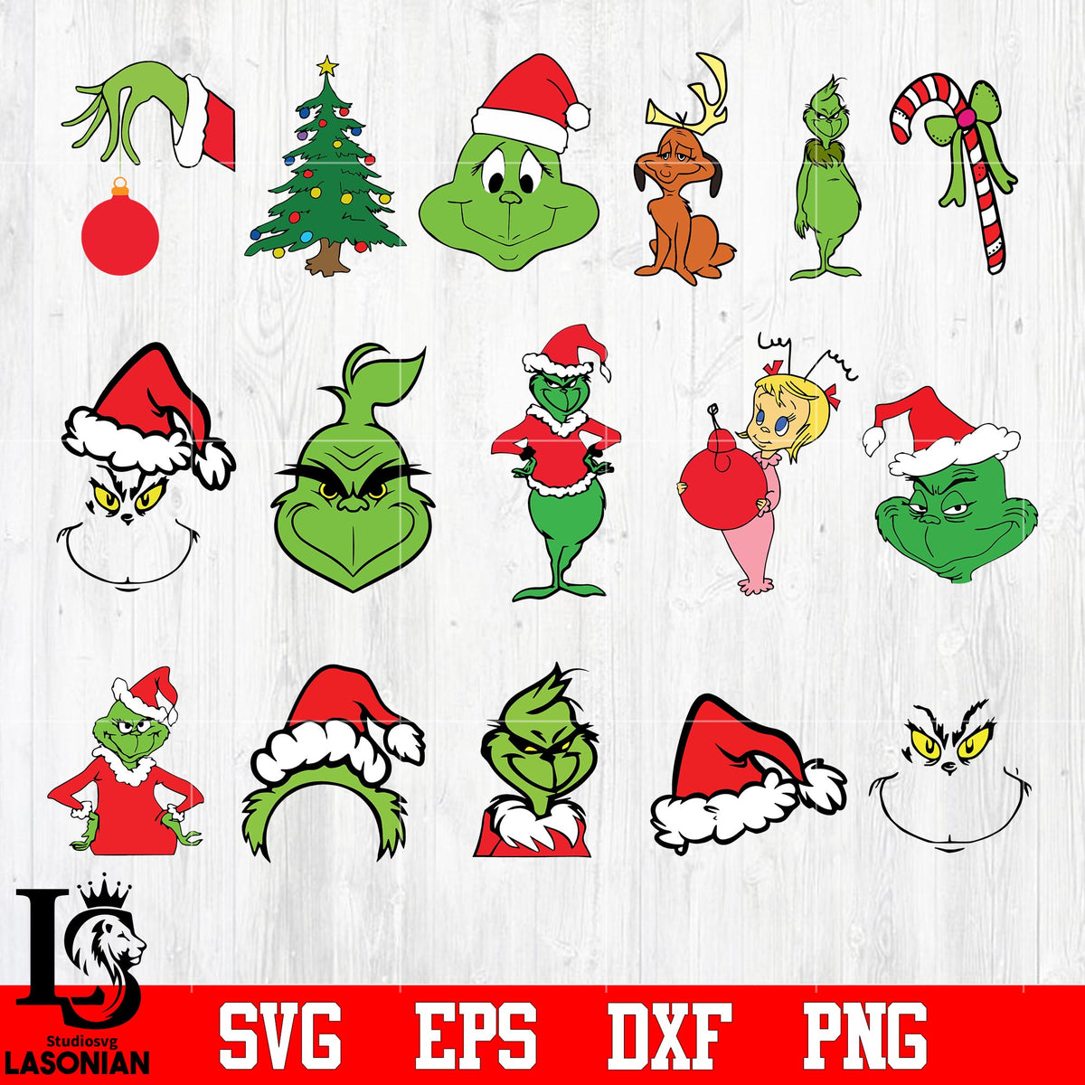 Grinch bundle svg eps dxf png file – lasoniansvg