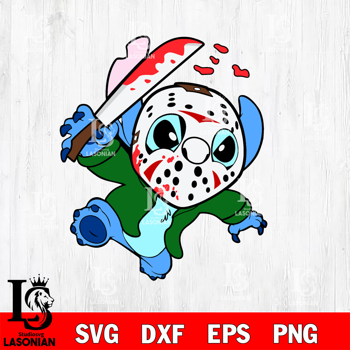 Jason Voorhees stitch halloween svg, halloween svg eps dxf png file ...