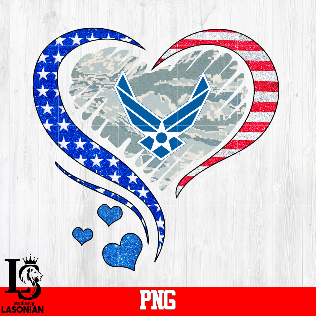 Heart Air Force PNG file – lasoniansvg