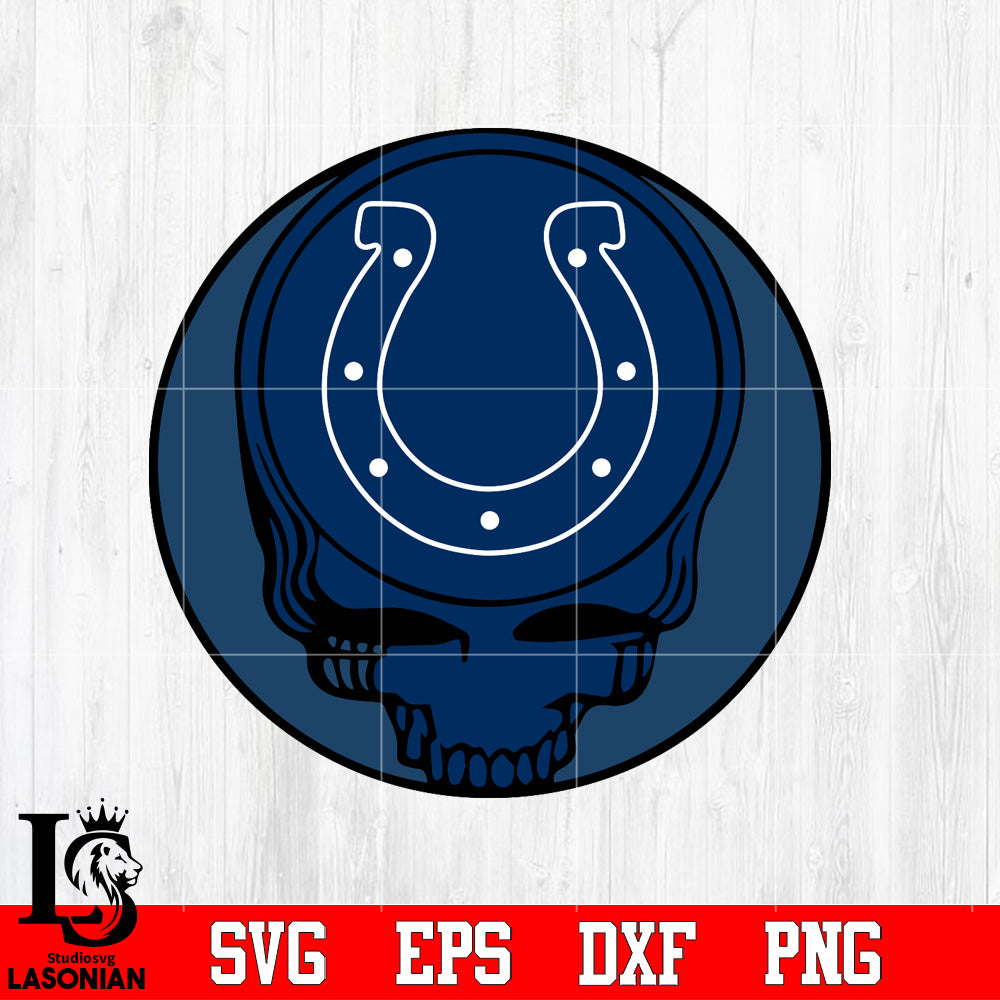 Indianapolis Colts Skull Ball Svg Dxf Eps Png file Svg Dxf Eps Png fil ...