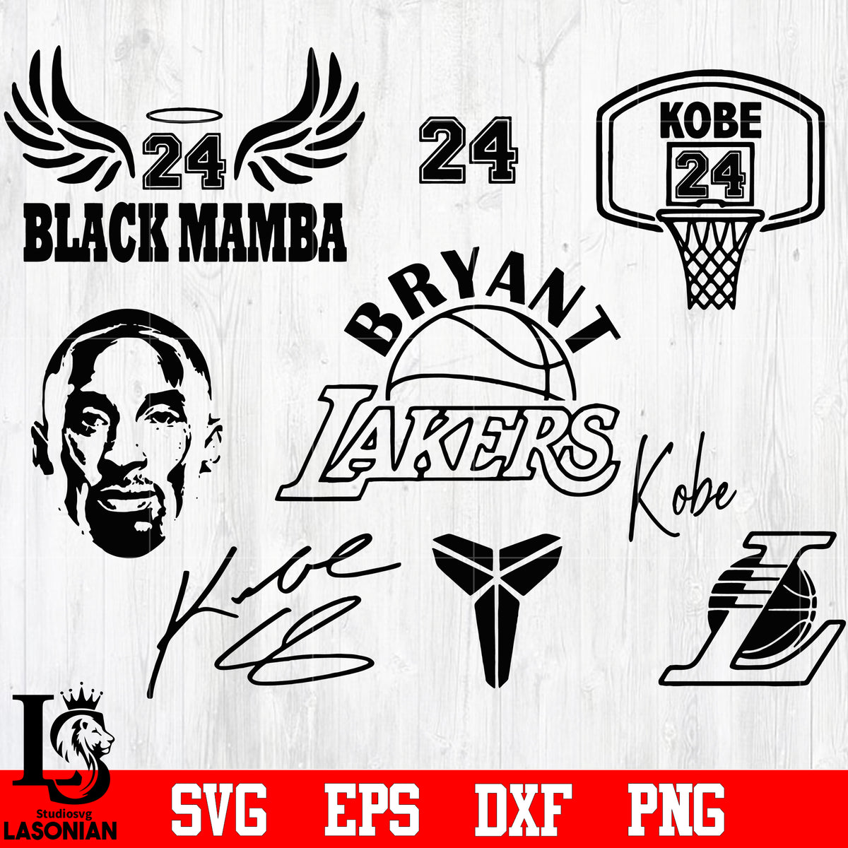 Kobe Bryant bundles svg eps dxf png file – lasoniansvg