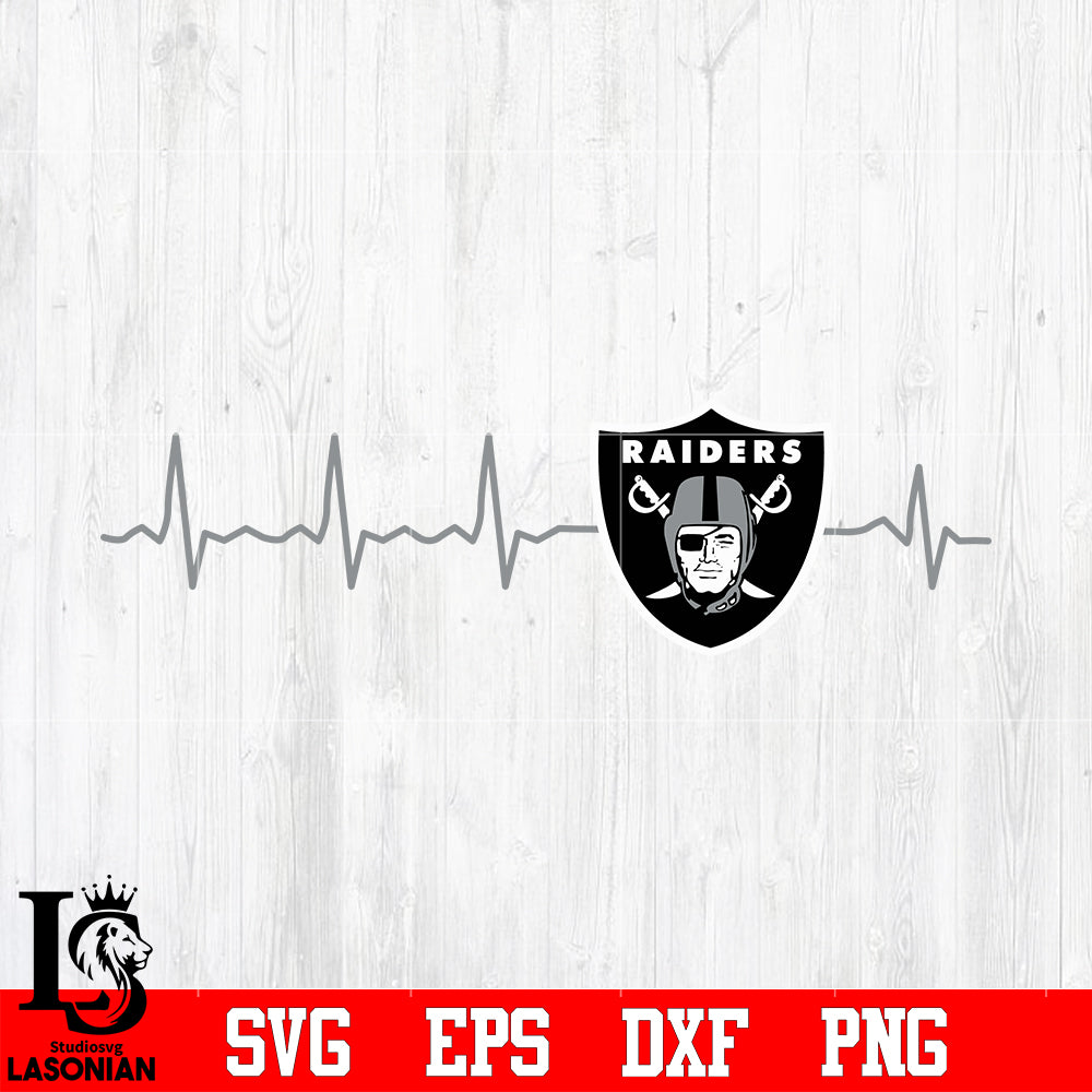 Las Vegas Raiders Beat Heart svg eps dxf png file – lasoniansvg
