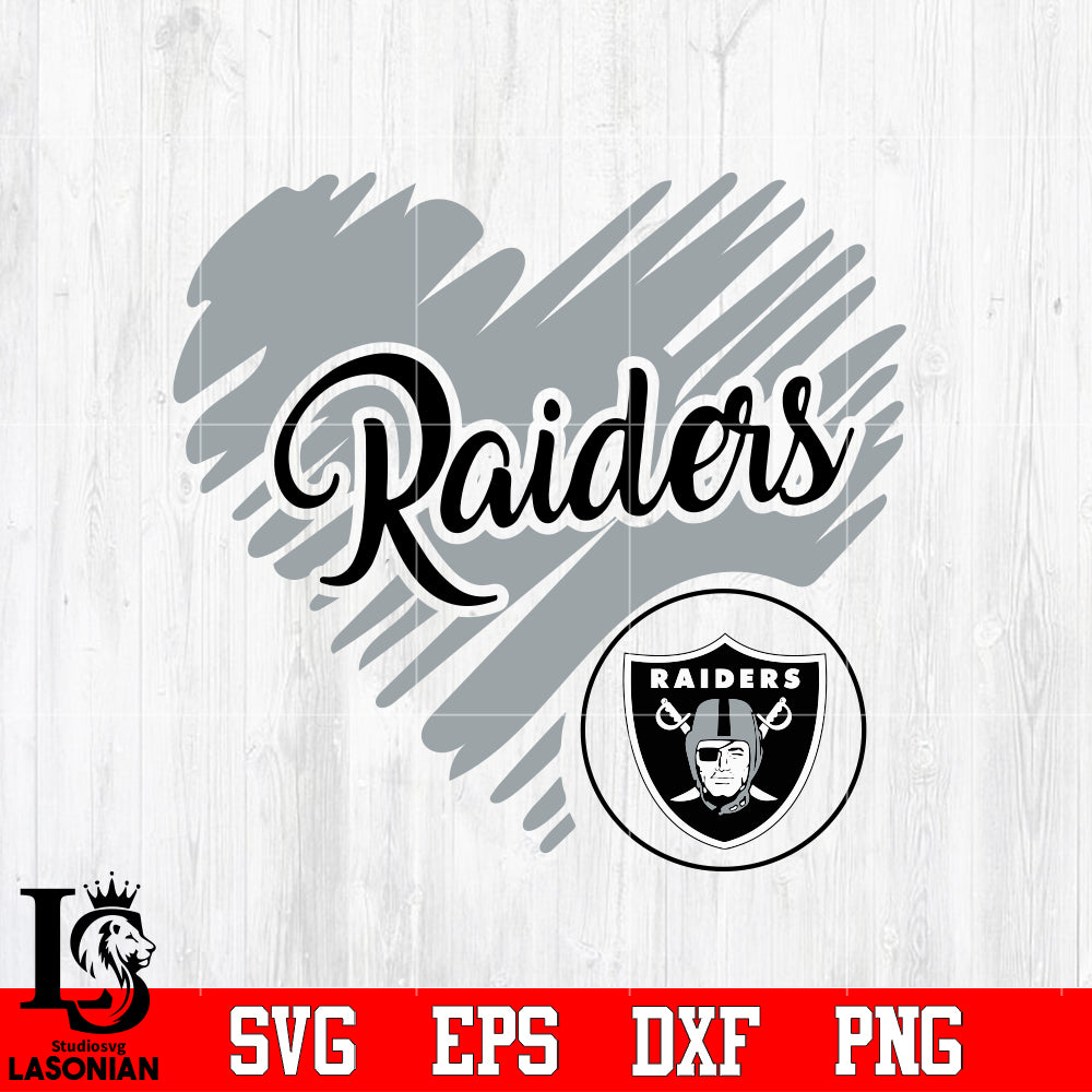 Las Vegas Raiders Logo,Las Vegas Raiders Heart NFL Svg Dxf Eps Png fil ...