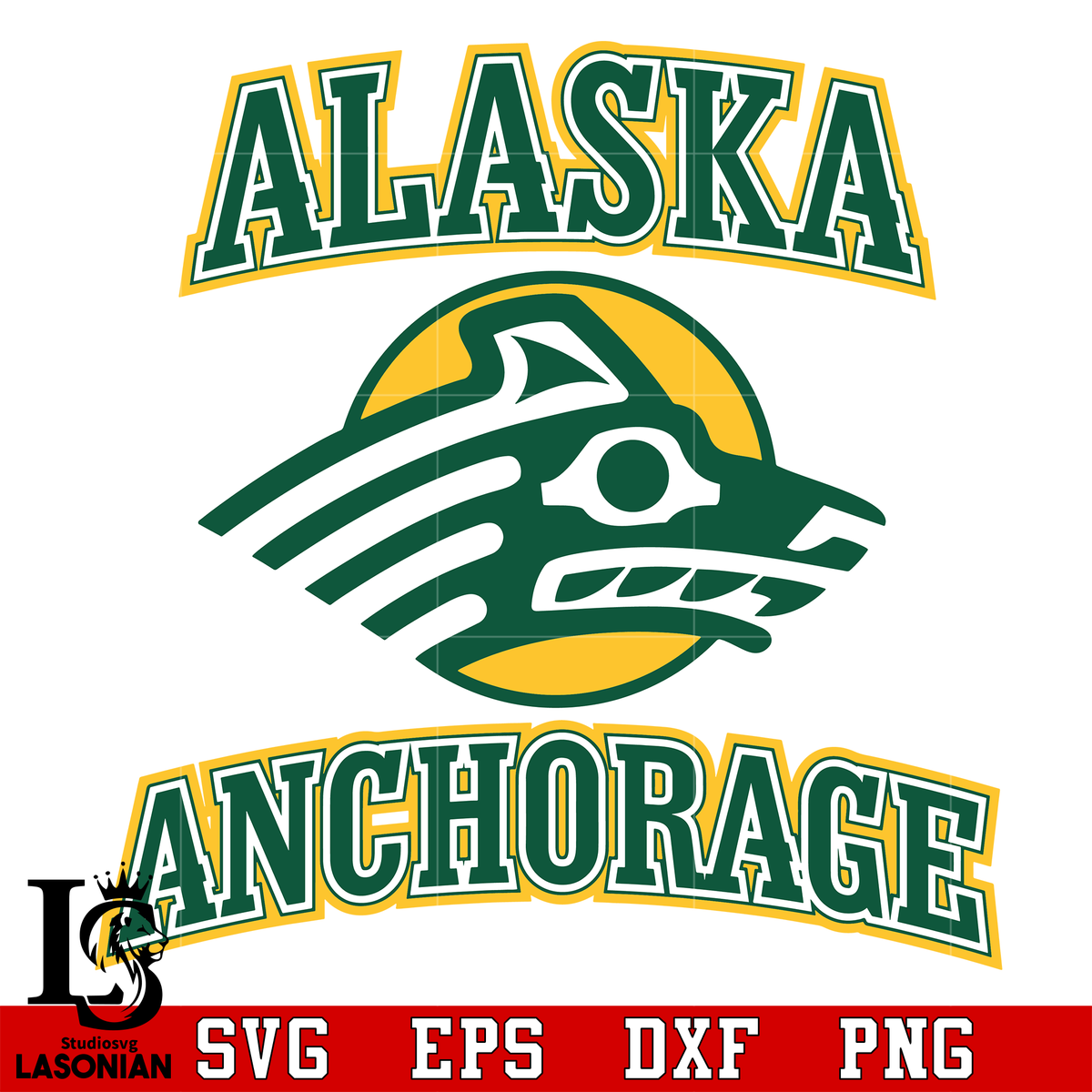 Logo Alaska Anchorage Seawolves svg,dxf,eps,png file – lasoniansvg