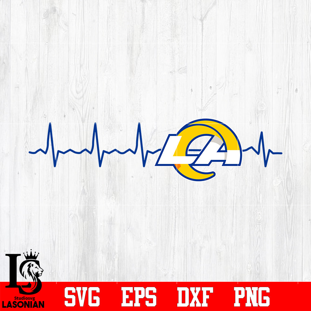 Los Angeles Rams Beat Heart svg eps dxf png file – lasoniansvg