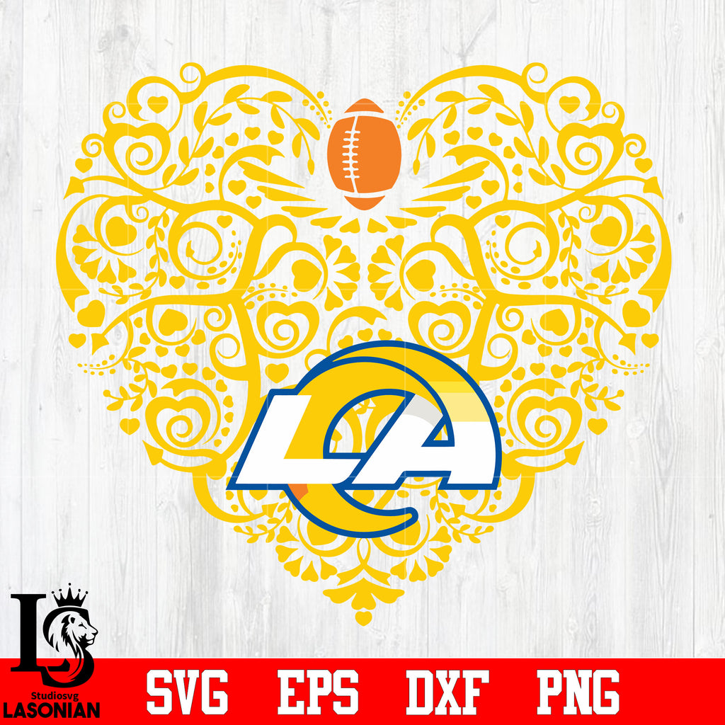 Los Angeles Rams HEart svg eps dxf png file – lasoniansvg