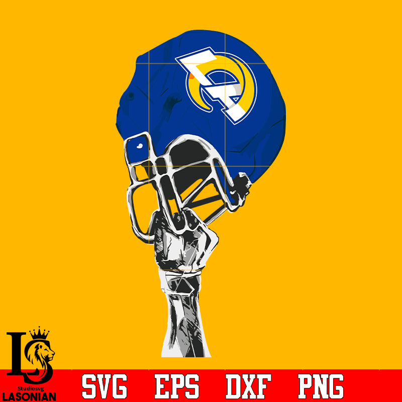 Los Angeles Rams hand helmet svg eps dxf png file – lasoniansvg