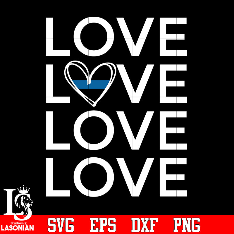 Love, love, love, love Police svg eps dxf png file – lasoniansvg