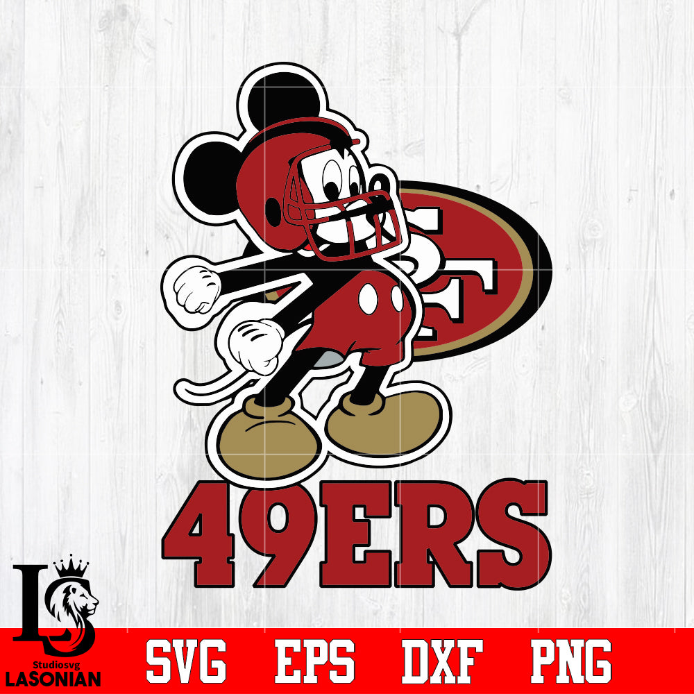Mickey Football, San Francisco 49ers Mickey, San Francisco 49ers Svg D ...