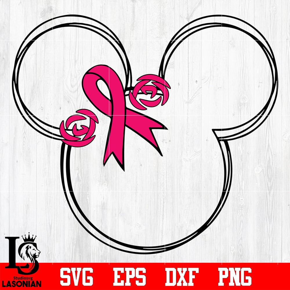 Mickey disney breast cancer awarenness svg eps dxf png file – lasoniansvg