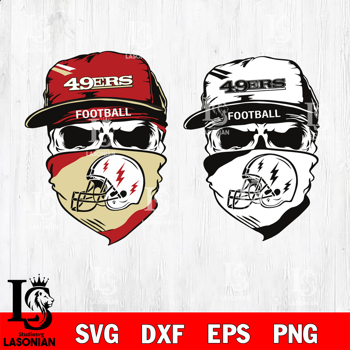 San Francisco 49ers Skull svg,eps,dxf,png file , digital download ...
