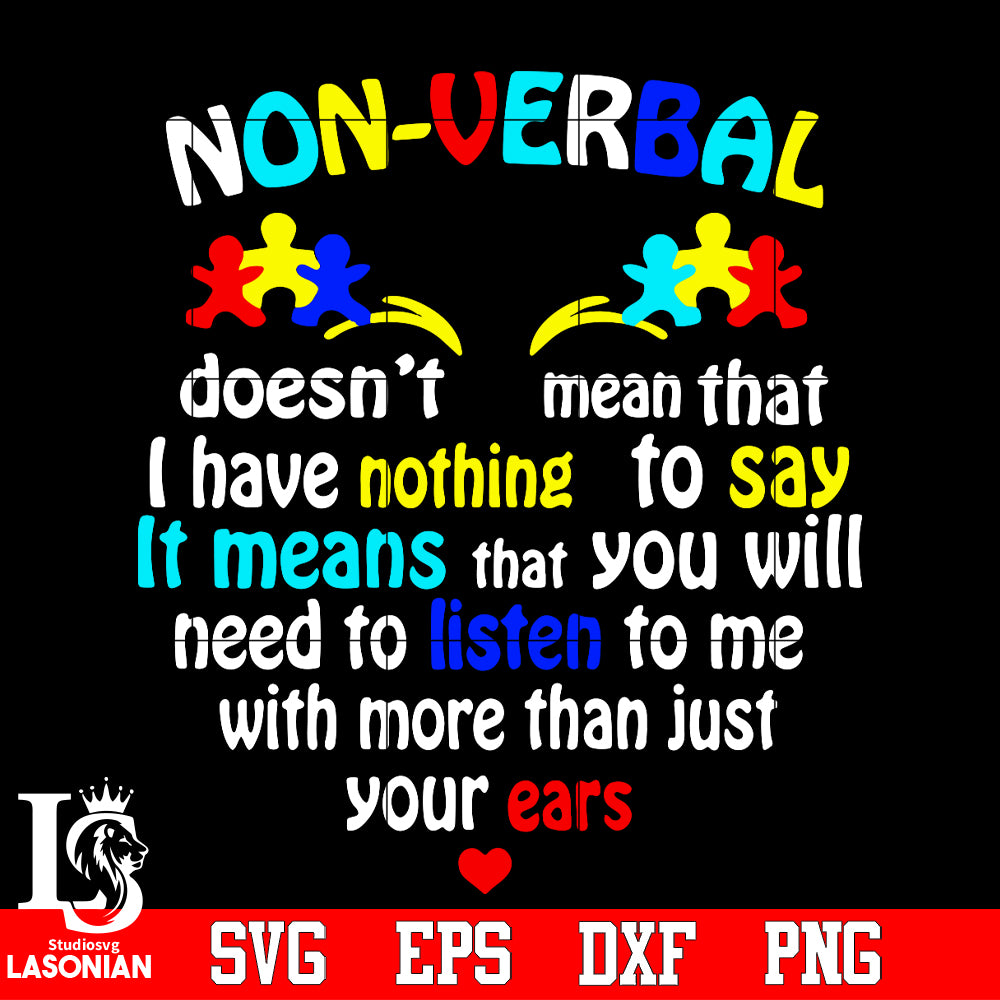 NON-VERBAL Svg Dxf Eps Png file , Mother day – lasoniansvg