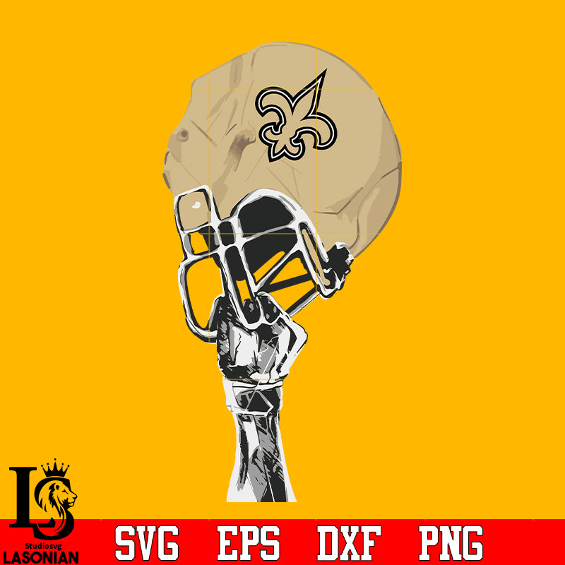 New Orleans Saints hand helmet svg eps dxf png file – lasoniansvg