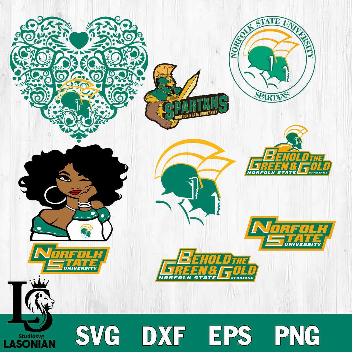 Bundle NCAA Norfolk State Spartans eps dxf png file , NCAA – lasoniansvg