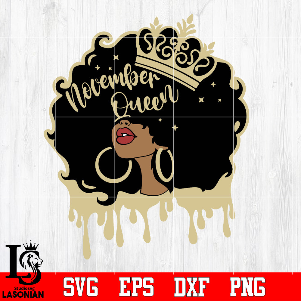 November queen Svg Dxf Eps Png file – lasoniansvg