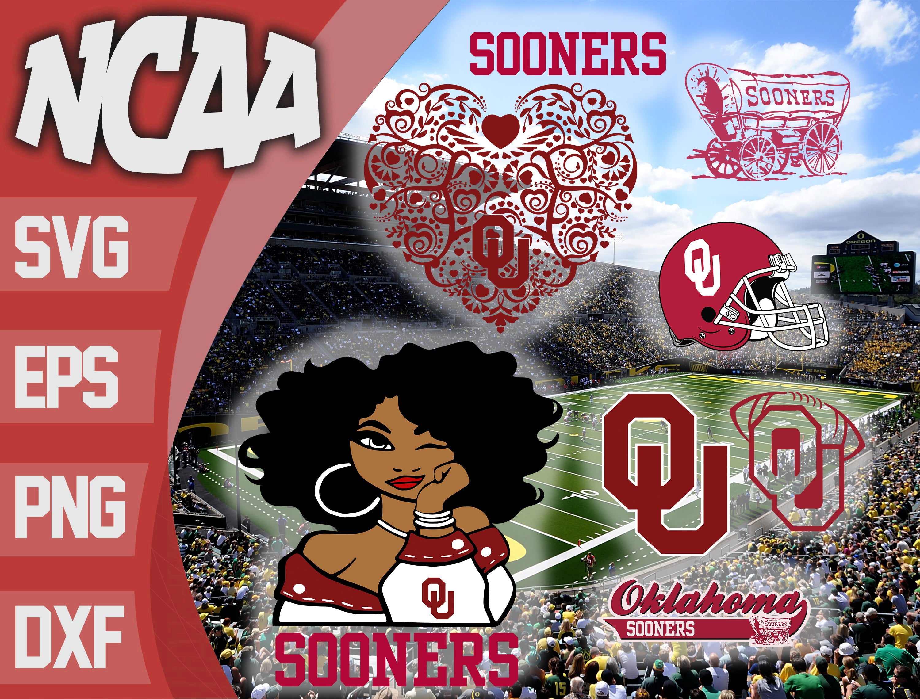 Bundle Oklahoma Sooners svg eps dxf png file , Bundle NCAA – lasoniansvg